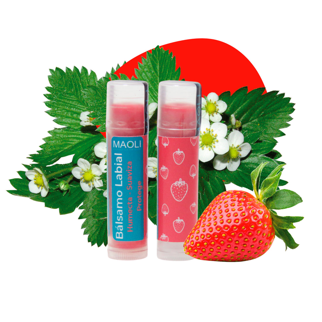 Balsamo Labial Frutilla 5ml – Maoli cosmética natural
